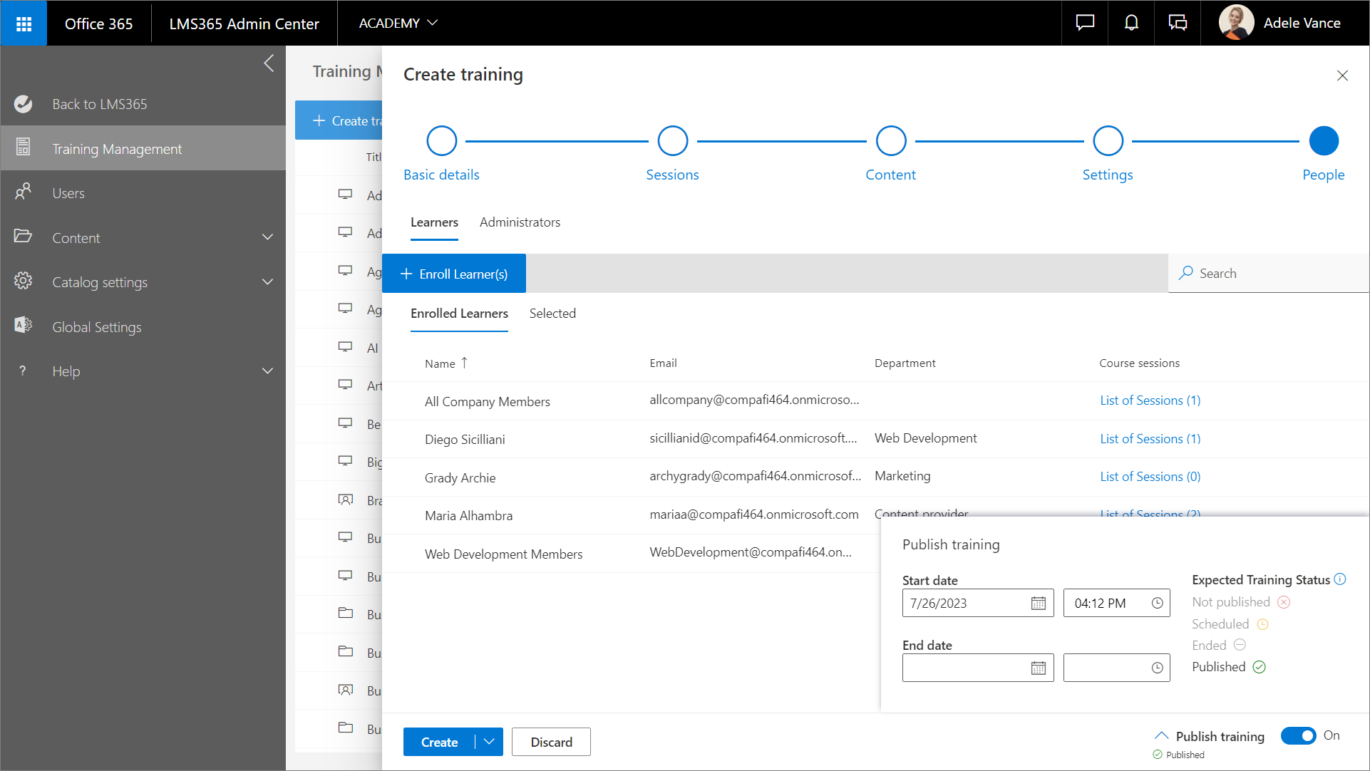 Create instructor-led training – Help Center