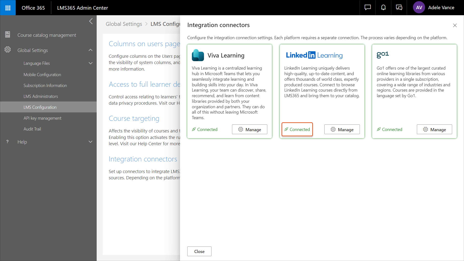 Set up the integration between Learn365 and LinkedIn Learning – Help Center