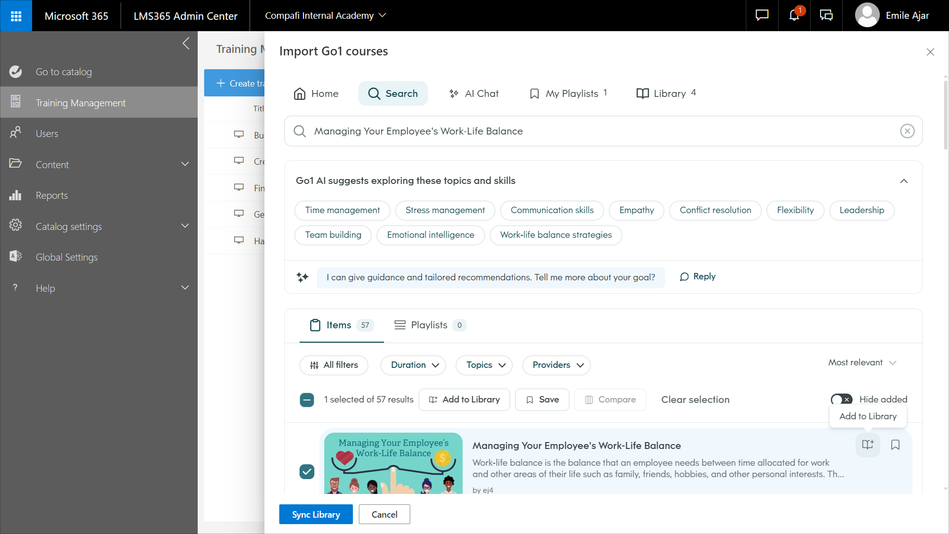 Set up the integration between Learn365 and Go1 – Help Center
