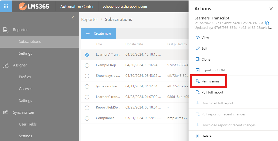 Automation Center Permissions – Help Center