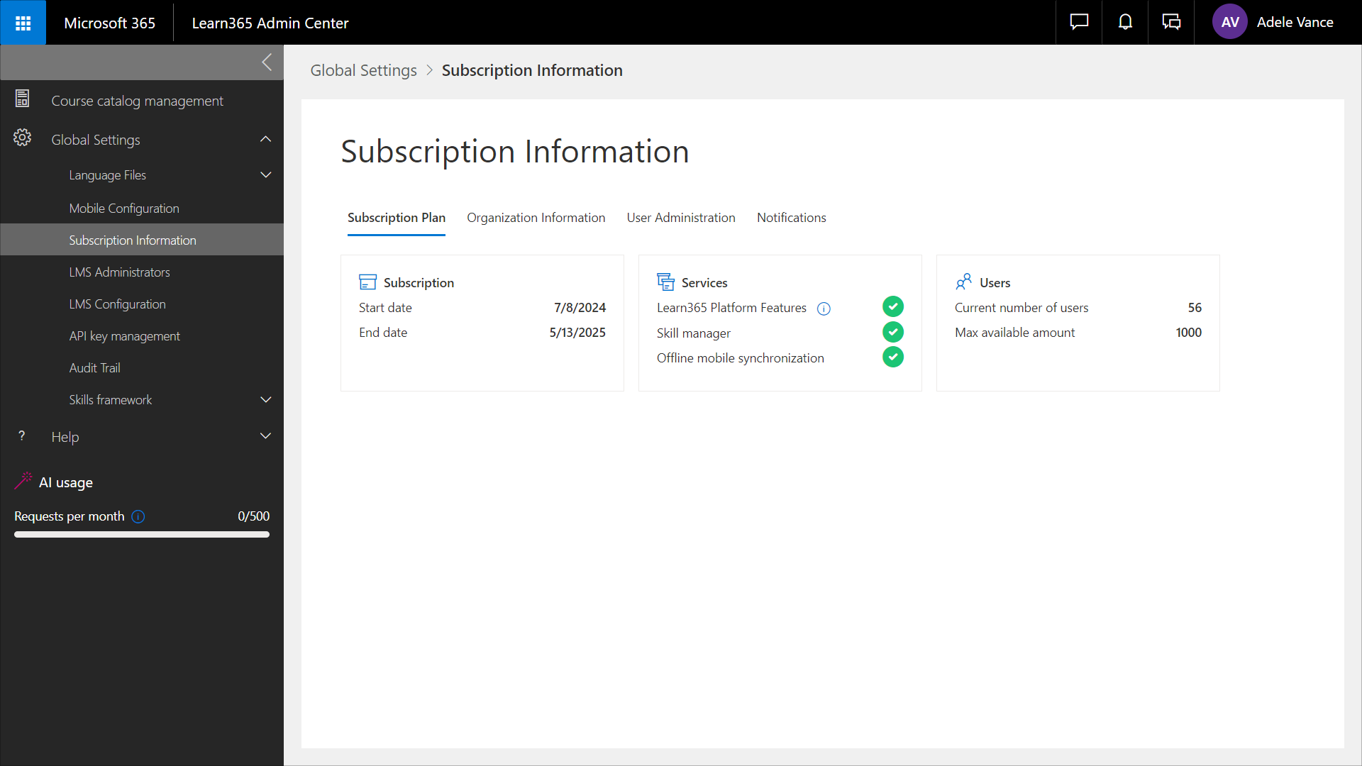Learn365 subscription: activate, manage, and set up subscription ...